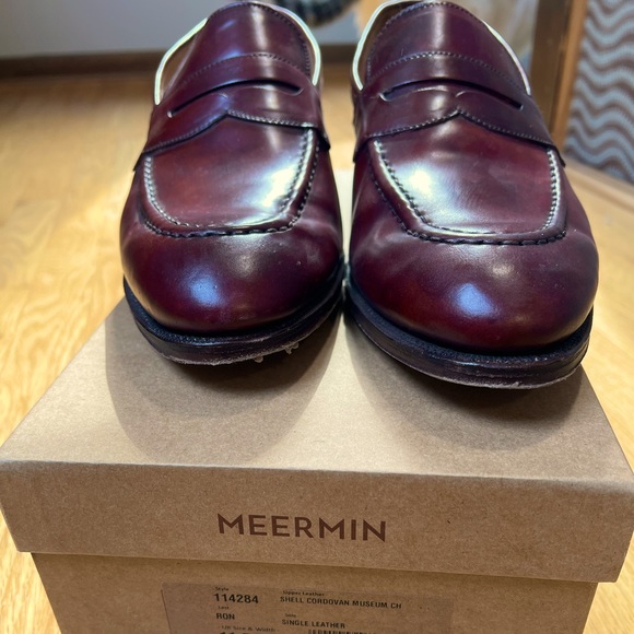 Meermin | Shoes | Meermin Shell Cordovan Museum Cherry Penny Loafers Uk Size 15e | Poshmark